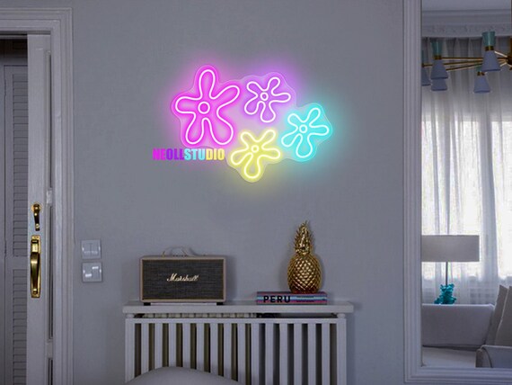 80's Flower Power LED Neon Sign Custom Neon Neon Light - Etsy