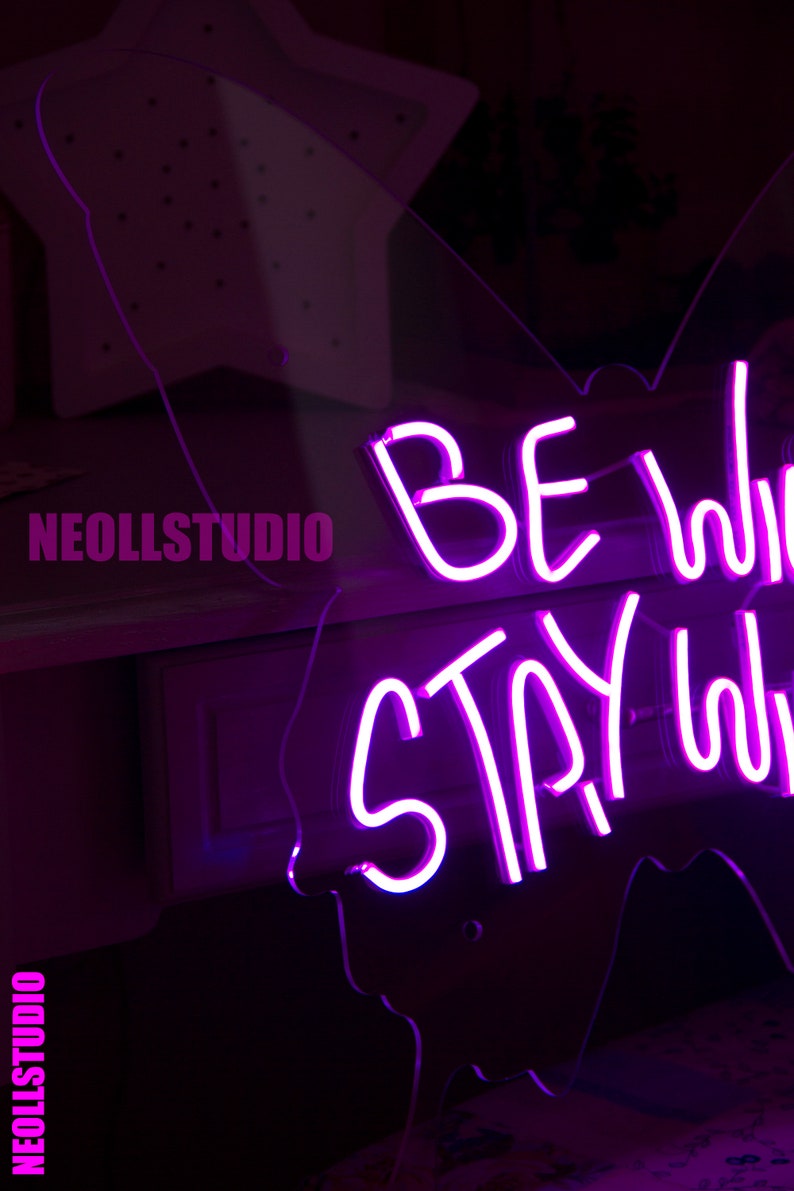 Be Wild Stay Wild Butterfly - LED Neon Sign, Custom Neon, Neon Light - Etsy