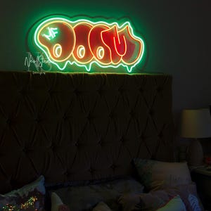 MF DOOM Rapper 90's Graffiti - LED Neon Sign, Custom Neon, Neon Light ...