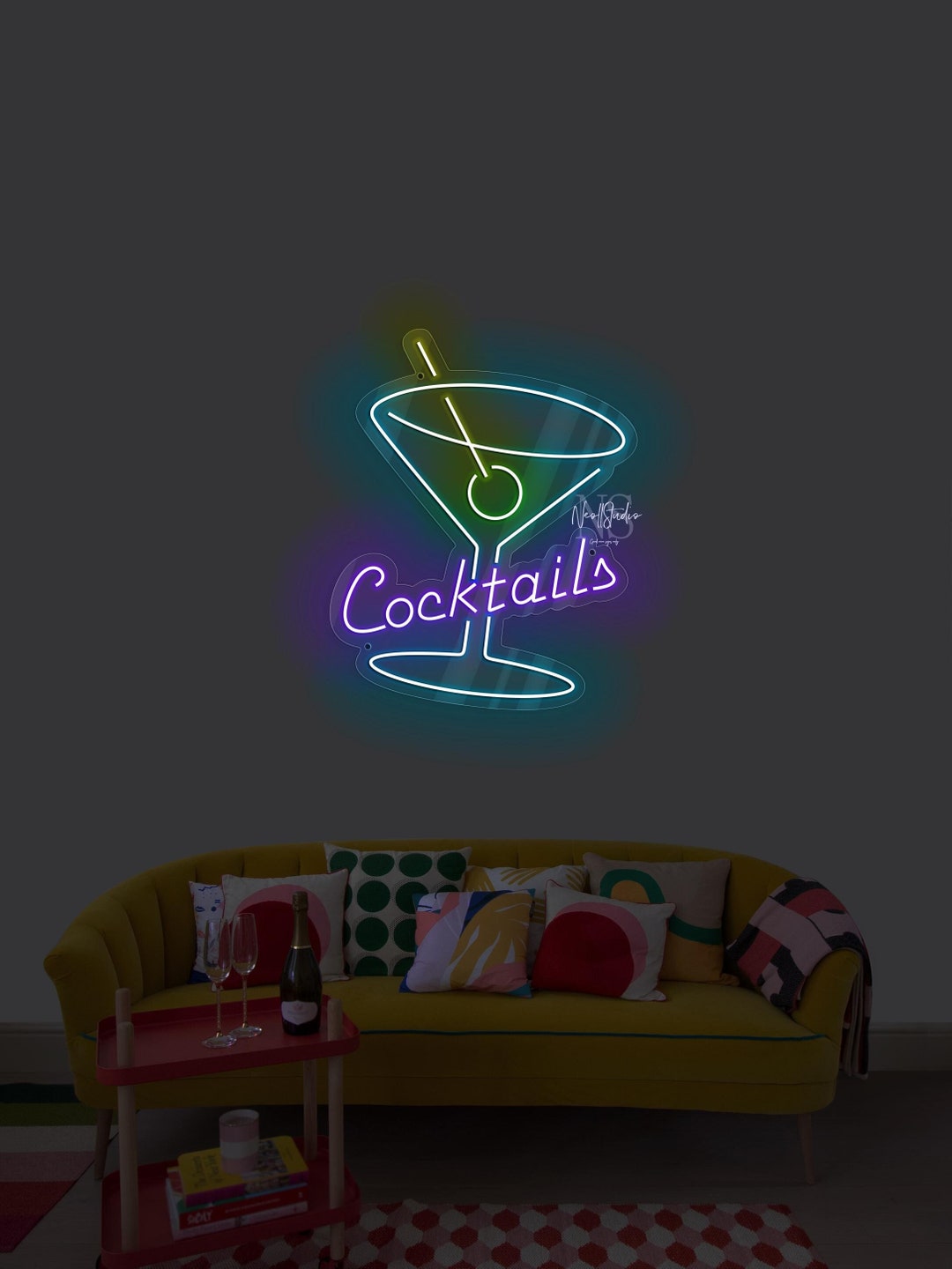 COCTAIL Party Drink - LED Neon Sign, Custom Neon, Neon Light, Bar Neon ...