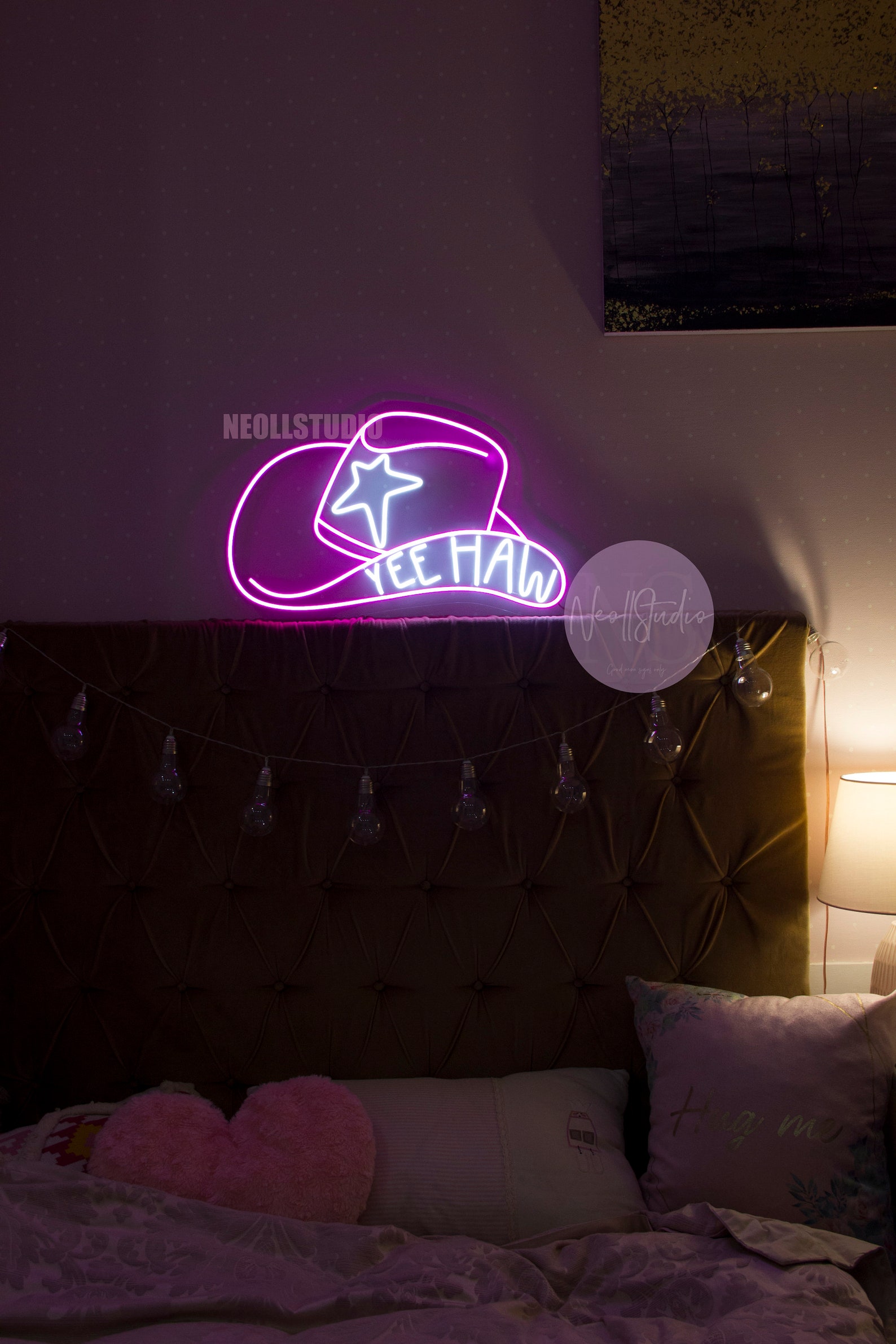 COWBOY HAT Yee Haw LED Neon Sign Custom Neon Neon Light - Etsy