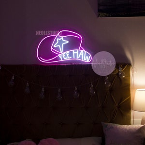 COWBOY HAT Yee Haw - LED Neon Sign, Custom Neon, Neon Light - Etsy