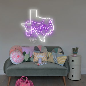 TEXAS - Led Neon Sign, Custom Neon, Neon Light - Etsy