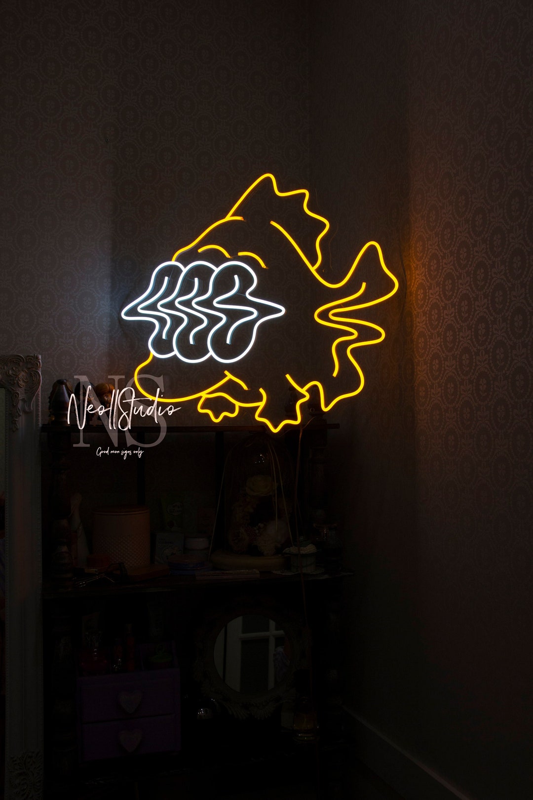 Three Eyed Trippy Fish - LED Neon Sign, Custom Neon, Neon Light - Etsy