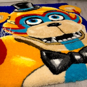 Glamrock FREDDY FNAF Security Breach Tufting RUG, Custom Rugs, Rug - Etsy