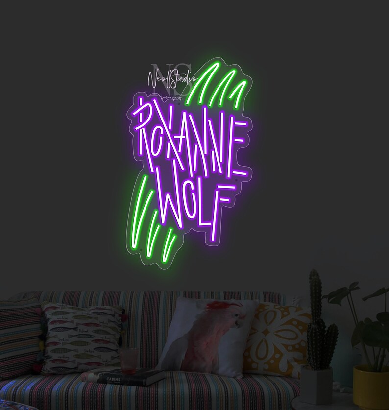 Roxanne Wolf FNAF Security Breach - LED Neon Sign, Custom Neon, Neon ...