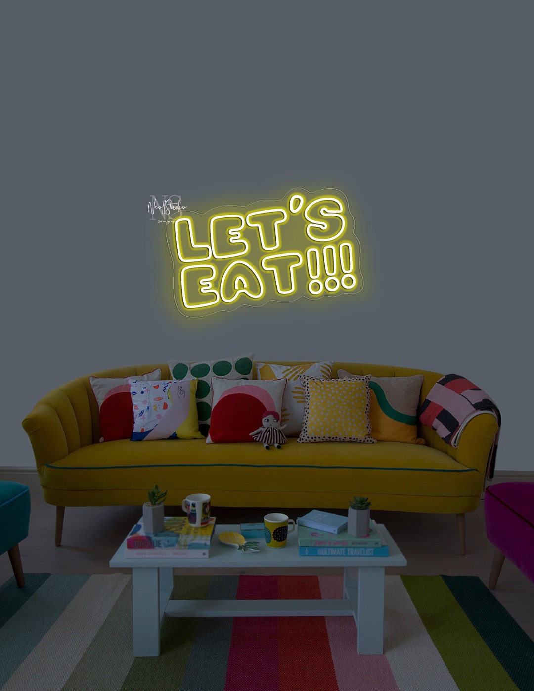 LET'S EAT Fnaf- LED Neon Sign, Custom Neon, Neon Light - Etsy