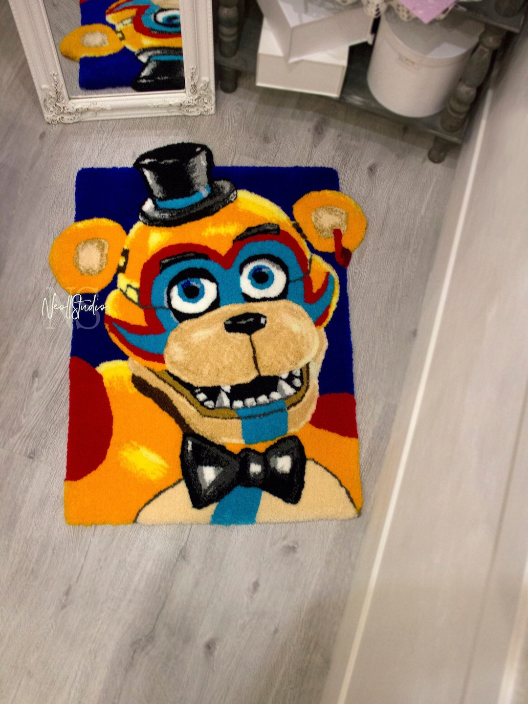 Glamrock FREDDY FNAF Security Breach Tufting RUG, Custom Rugs, Rug - Etsy