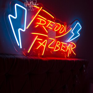 Freddy Fazbear FNAF Security Breach - LED Neon Sign, Custom Neon, Neon ...