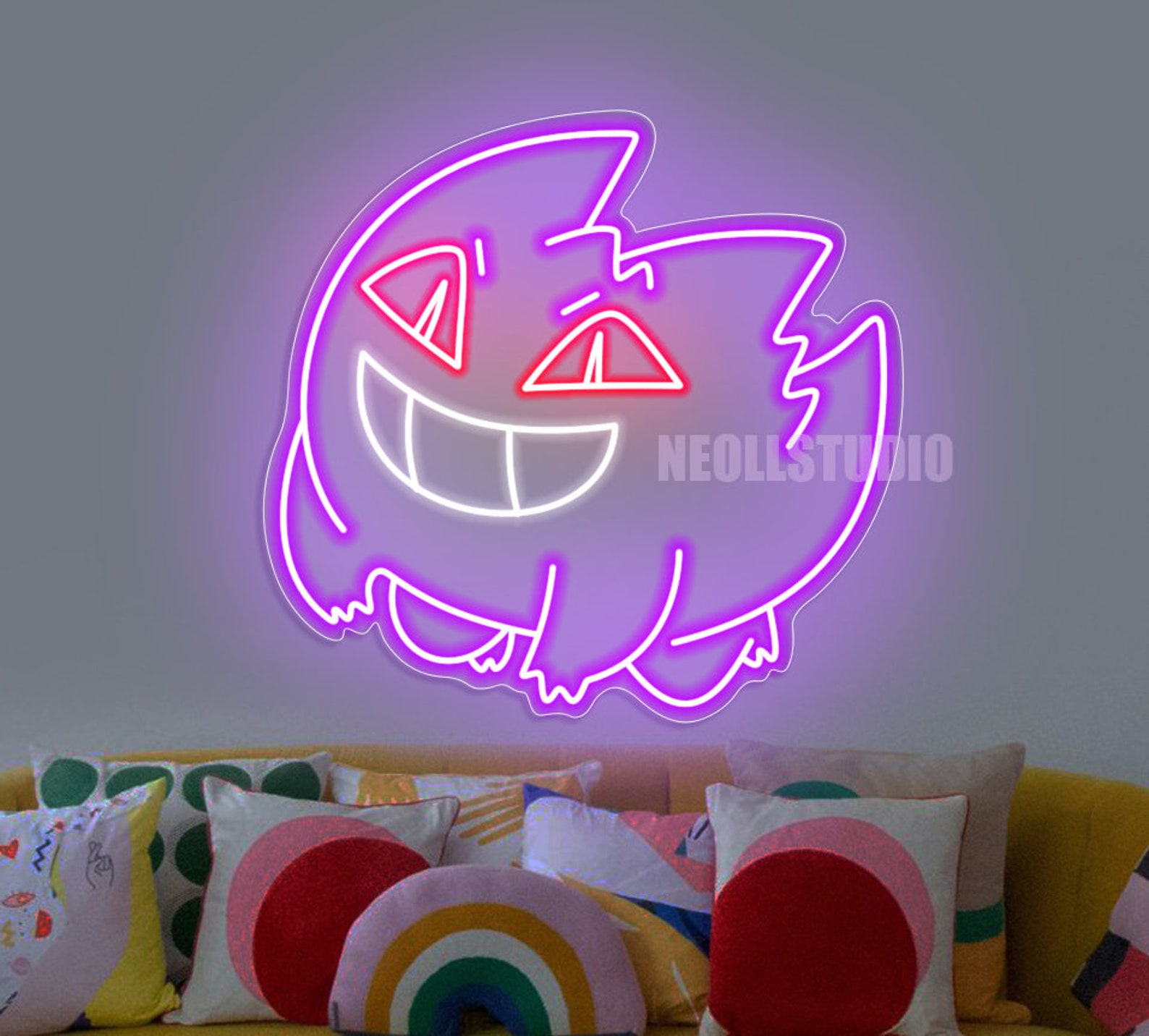 GENGAR LED Neon Sign Custom Neon Neon Light | Etsy