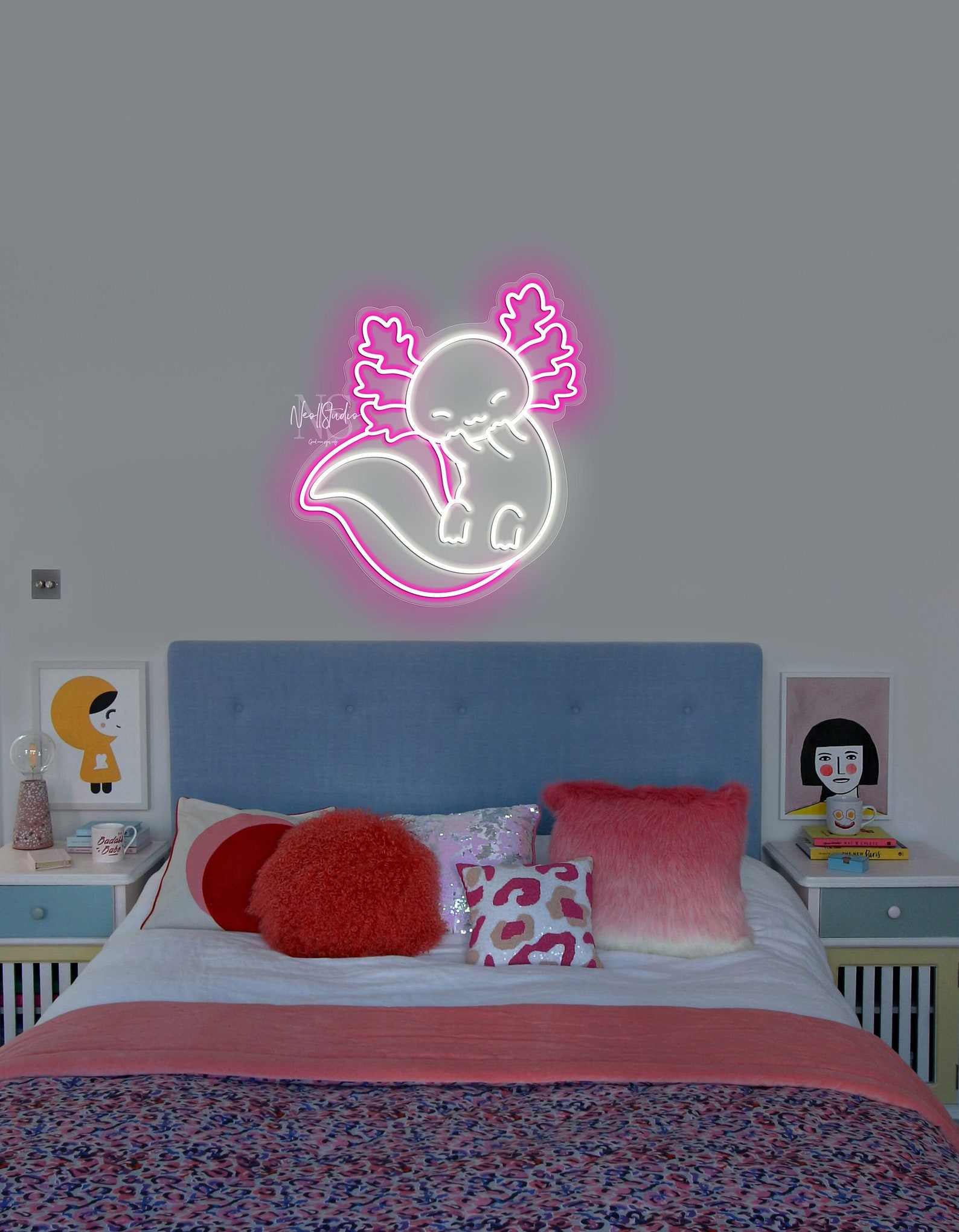 AXOLOTL Cute Kawaii LED Neon Sign Custom Neon Neon Light - Etsy
