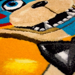Glamrock FREDDY FNAF Security Breach Tufting RUG, Custom Rugs, Rug - Etsy