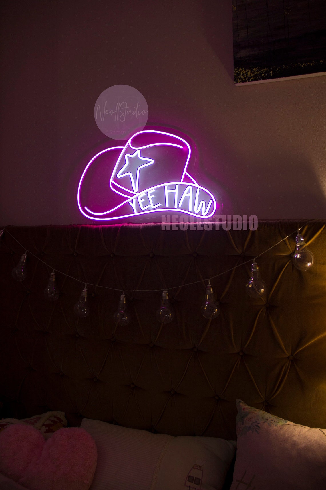 COWBOY HAT Yee Haw LED Neon Sign Custom Neon Neon Light - Etsy