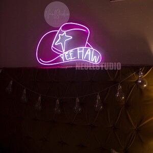 COWBOY HAT Yee Haw - LED Neon Sign, Custom Neon, Neon Light - Etsy