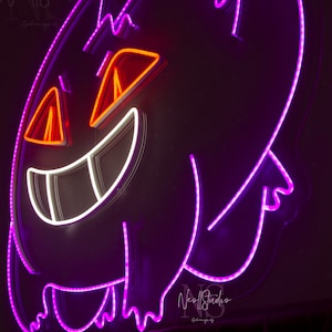 GENGAR LED Neon Sign, Custom Neon, Neon Light - Etsy