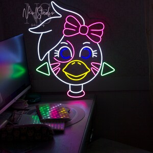 Glamrock CHICA FNAF Security Breach - LED Neon Sign, Custom Neon, Neon ...