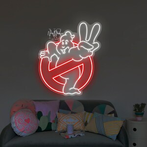 GHOSTBUSTERS 80s Ghost - LED Neon Sign, Custom Neon, Neon Light - Etsy