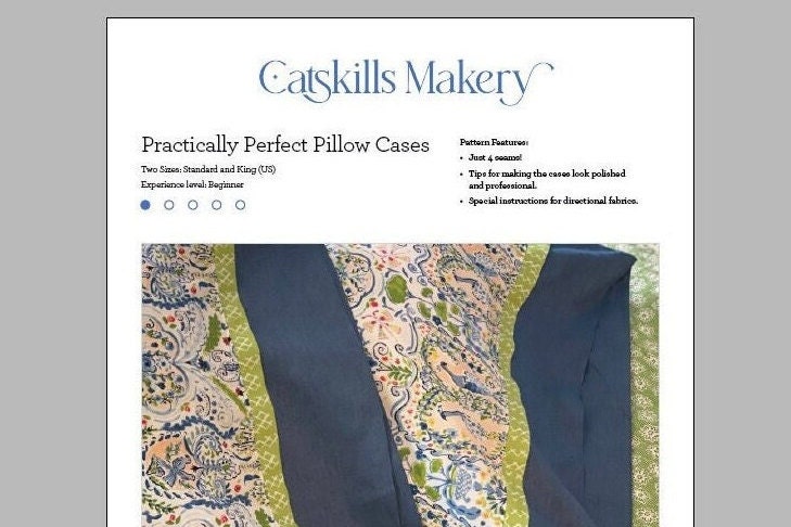 Pillow Case Sewing Pattern - Digital Download - Easy-to-sew Pattern for ...