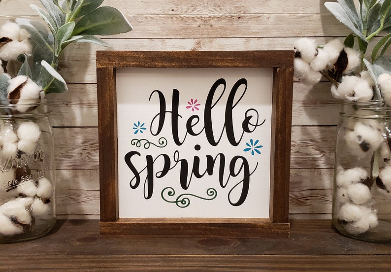 Spring Signs, Springtime Signs, Hello Spring Signs, Farmhouse Signs ...