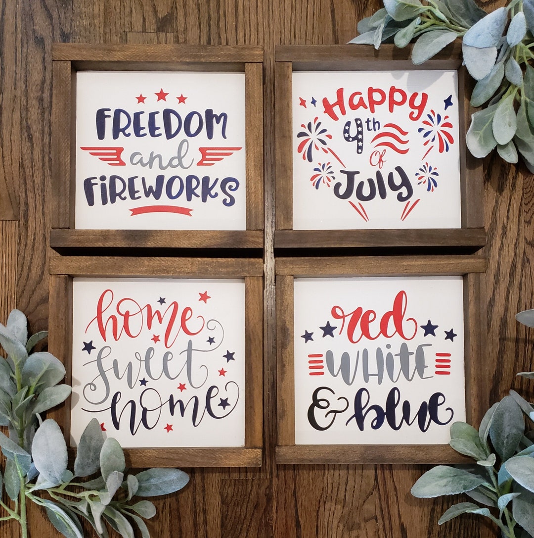 Fourth of July Signs, Patriotic Signs, Independence Day Signs, July 4th ...