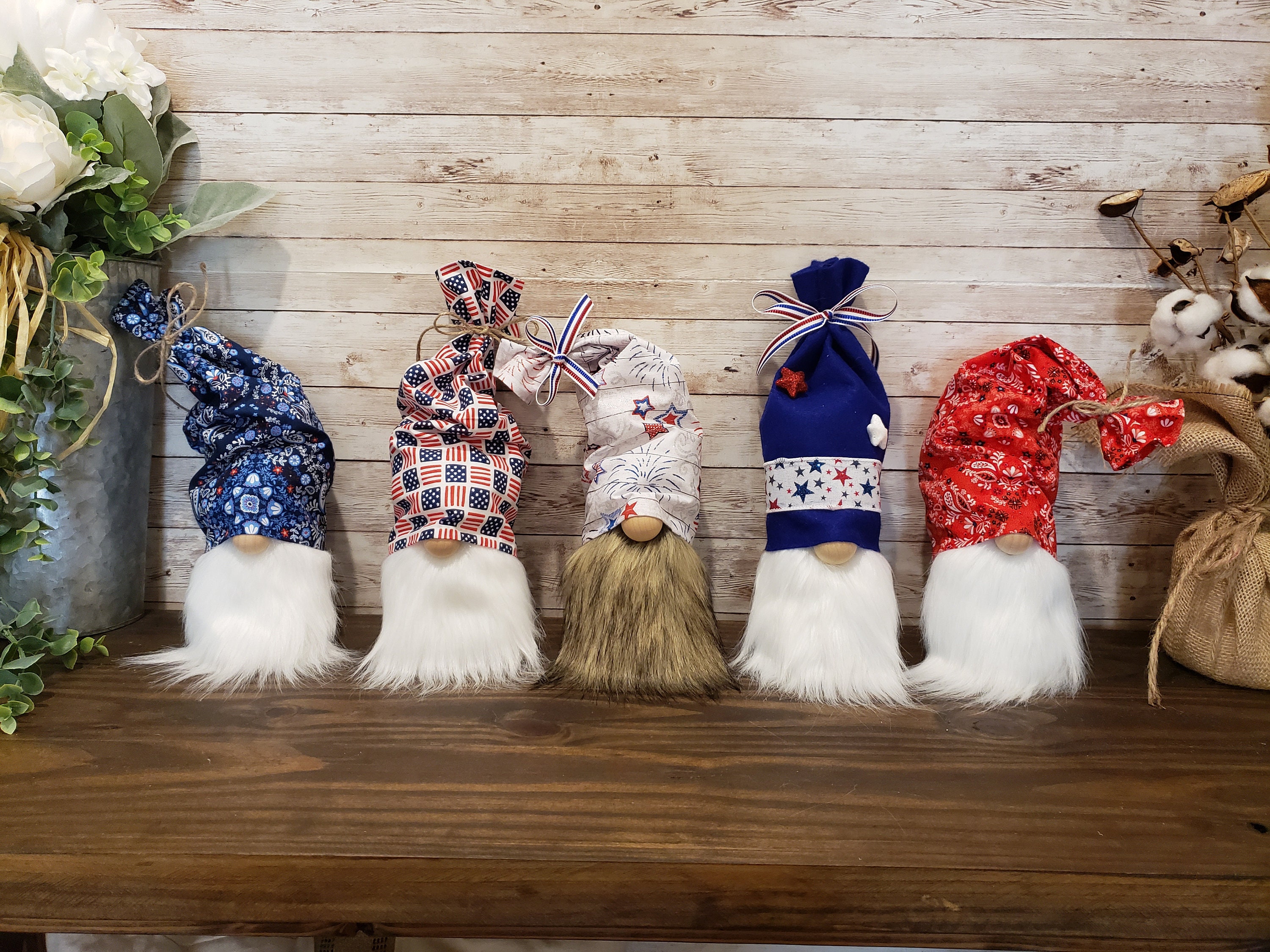 Fourth of July Gnomes, Patriotic Gnomes, Memorial Day Gnomes, USA ...