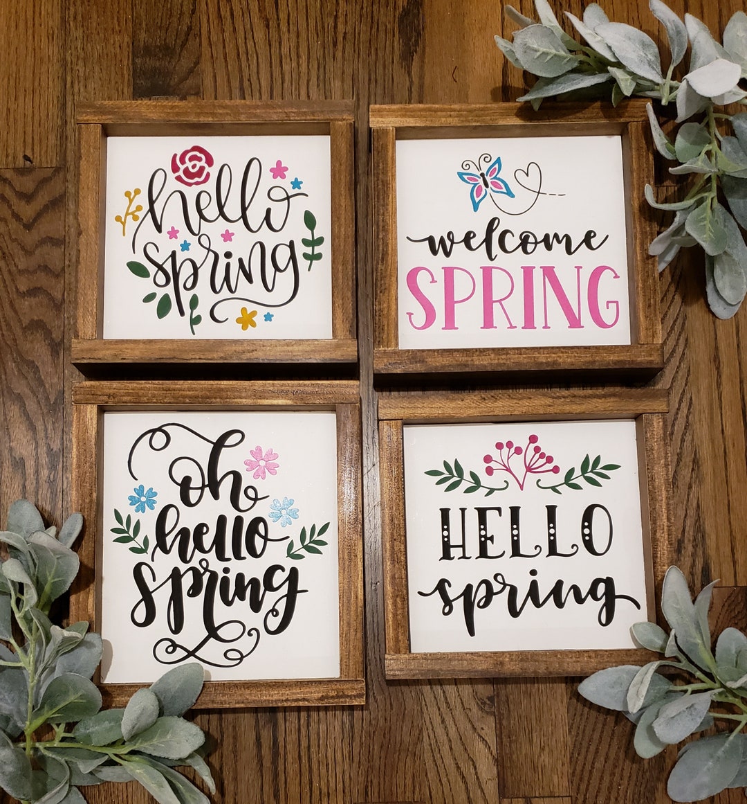 Letreros de primavera, Letreros de primavera, Signos de hola primavera ...