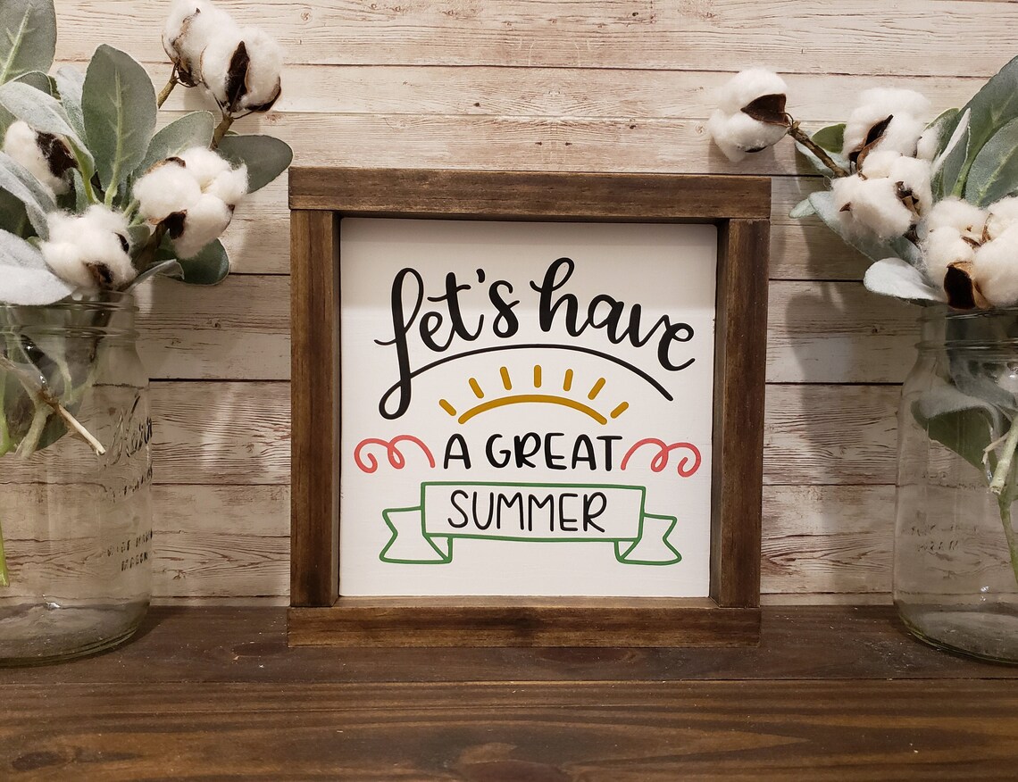 Summer Sign, Summer Decor, Summertime Decor, Farmhouse Sign, Farmhouse ...