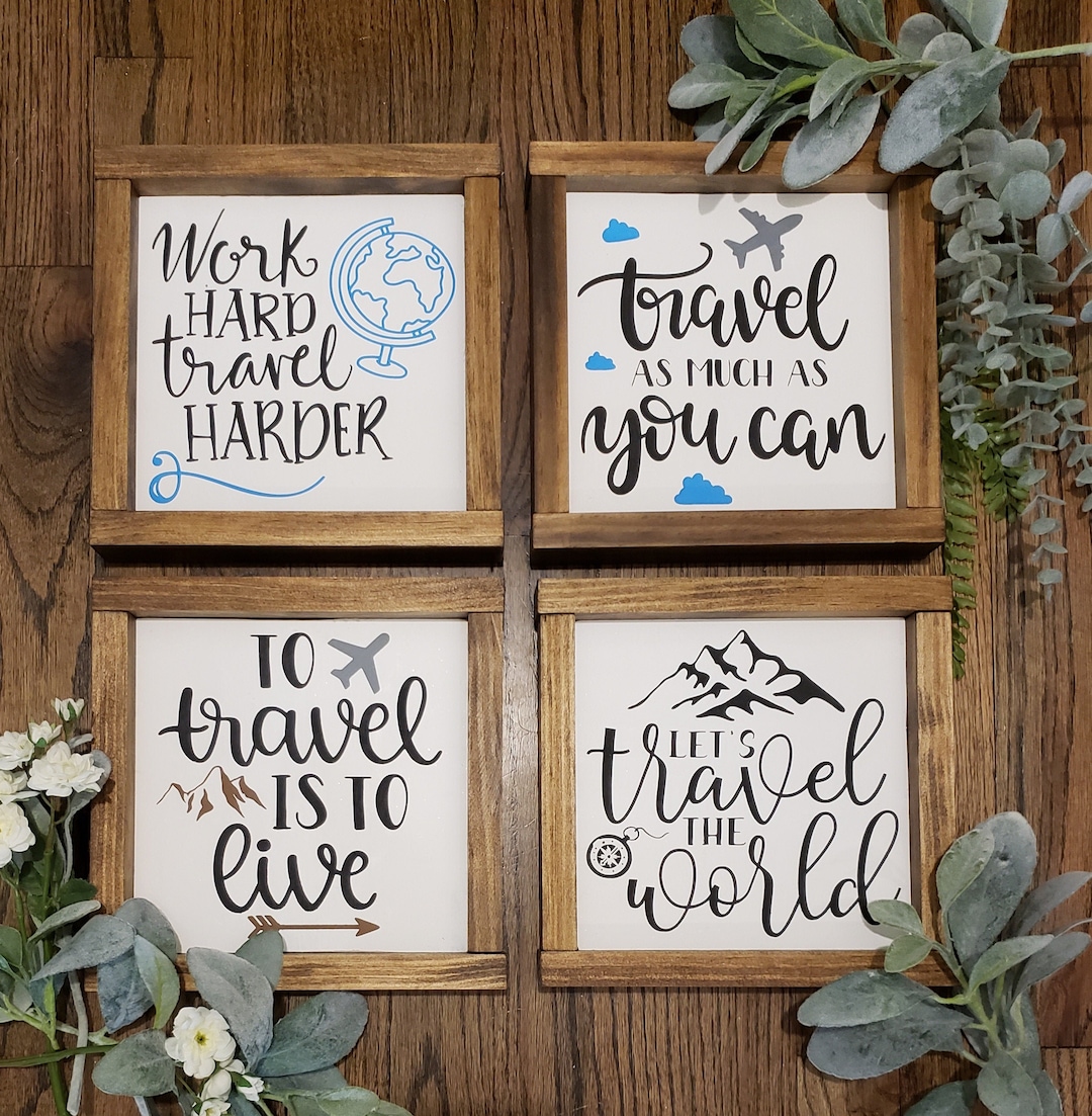 Travel Sign Travel Decor Travel Lover Travel Gift World - Etsy UK