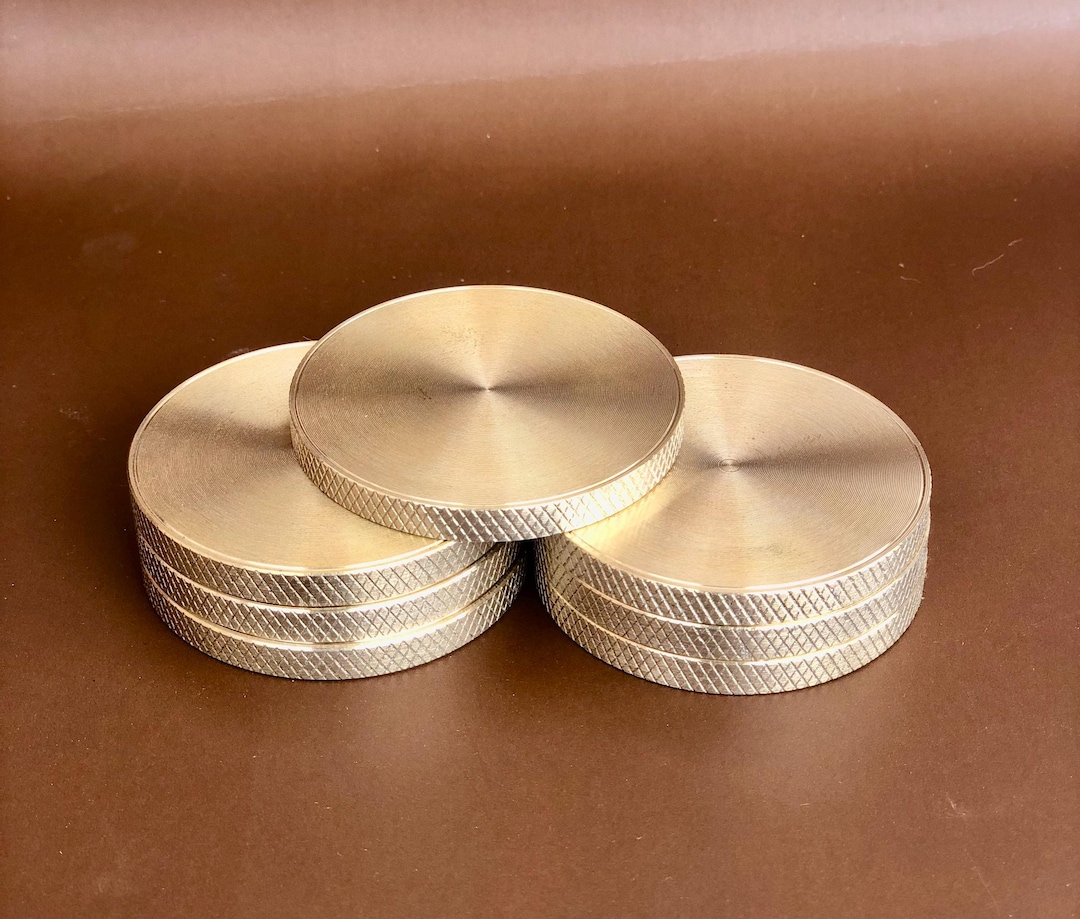 1.96" X 0.196 " - 50mm X 5mm Solid Brass Blank Coin for Laser Engraving ...