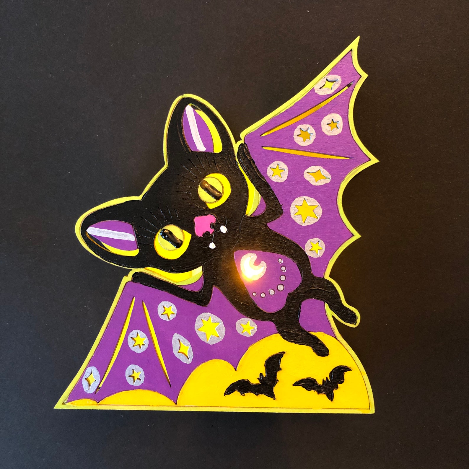 Halloween Light-up Decor bat - Etsy