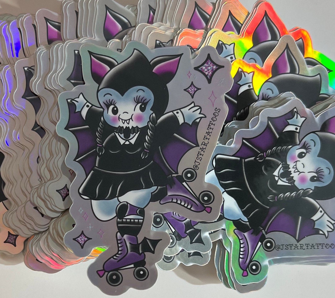 Kewpie Wednesday Addams Bat Girl - Etsy