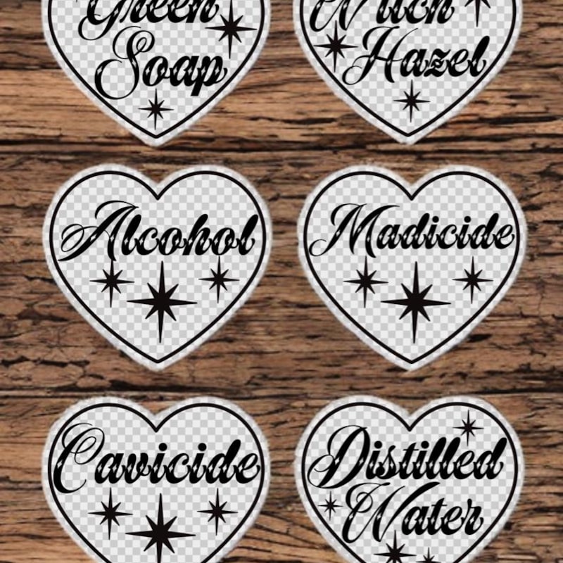 Heart Tattoo Label - Etsy