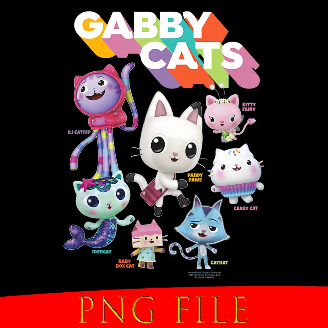 Kids Gabby's Dollhouse Gabby Cats PNG Bundle Digital Png | Etsy