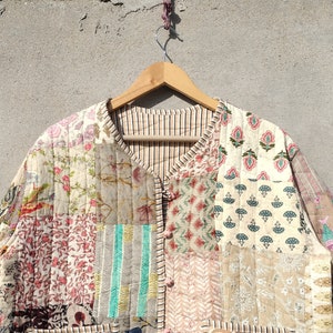 Cotton Hand Made Patch Work Reversible Jacket Multi Color Handmade ...