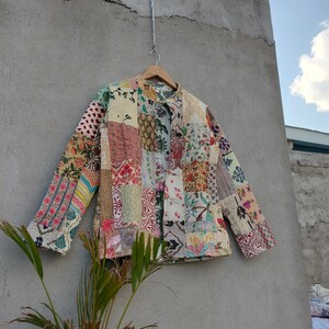 Handmade Patchwork Jacket, Hand Stitched Cotton Patchwork Jacket ...