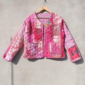 Cotton Hand Made Patch Work Reversible Jacket Multi Color Handmade ...