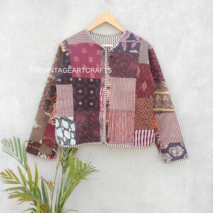 Cotton Patchwork Jackets, Indian Cotton Handmade Winter Jacket Coat ...