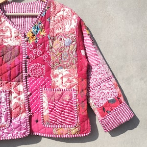 Cotton Hand Made Patch Work Reversible Jacket Multi Color Handmade ...