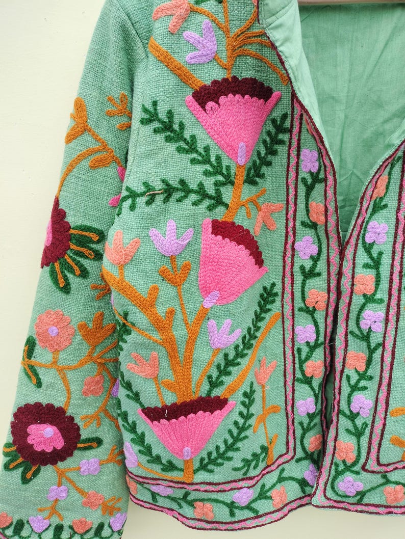 Handmade Suzani Embroidery Jacket: Boho Quilted Women's Coat - Etsy