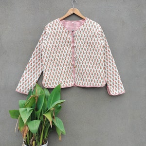 Reversible Block Print Jacket Indian Quilted Jacket Patola Indian Jacket Woman Summer Party Wear ...