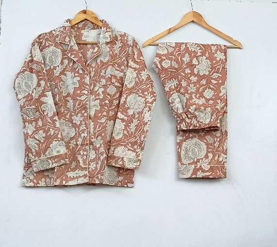 Indian 100% Pure Cotton Pyjamas Womens Cotton Pj's Soft | Etsy