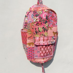 Cotton Patchwork Backpack: Bohemian Quilted Laptop Bag - Etsy