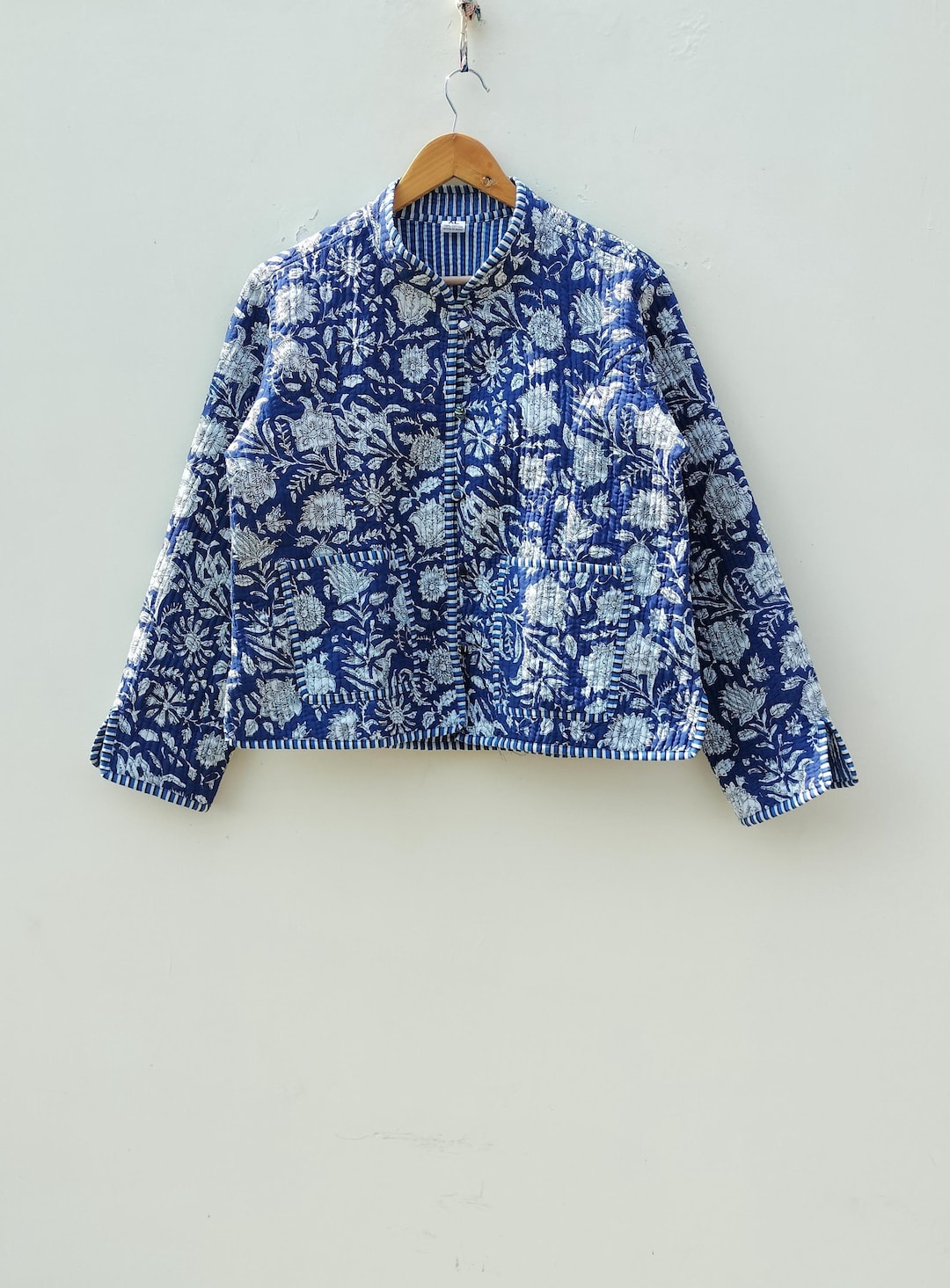 Handmade Block Print Cotton Jacket: Reversible Boho Coat - Etsy