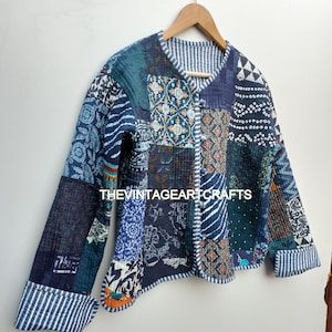 Indian Handmade Vintage Quilted Jacket , Coats ,new Style, Boho, Cotton ...
