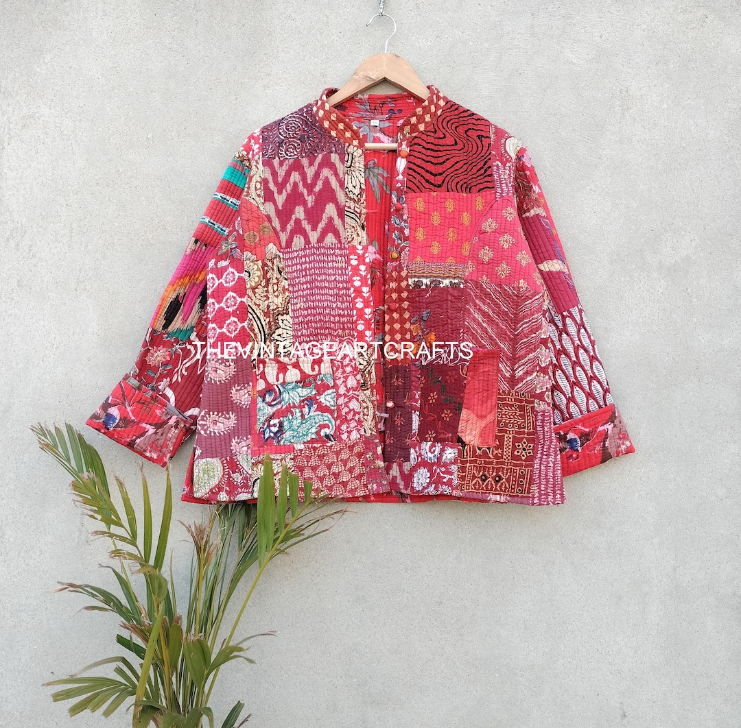 Indian Hand Made Vintage Quilted Jacket , Coats ,new Style,boho,cotton ...