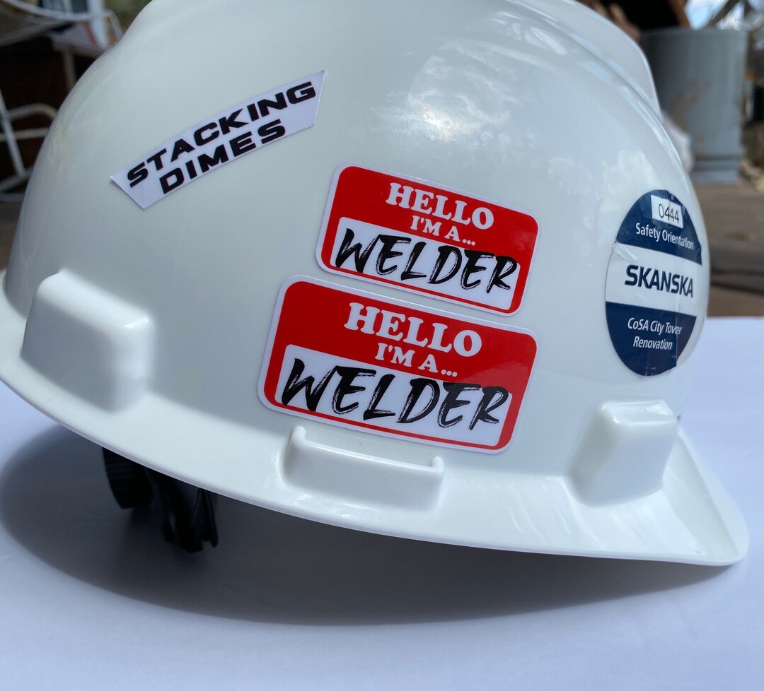 Hello I'm A... Welder Hard Hat Sticker - Etsy