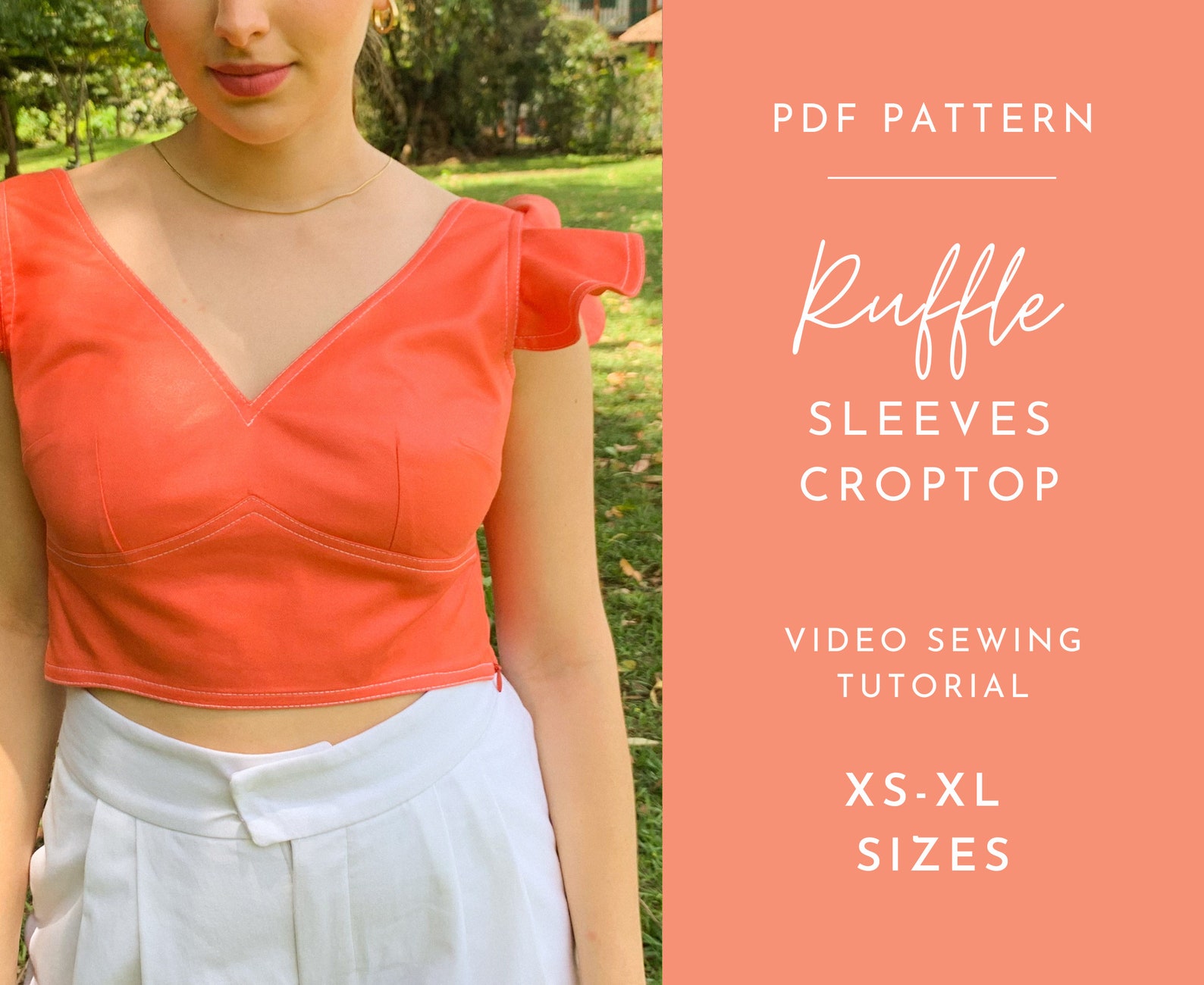 PDF Sewing Pattern Crop Top for Women/ DIY Top / Digital Pattern ...