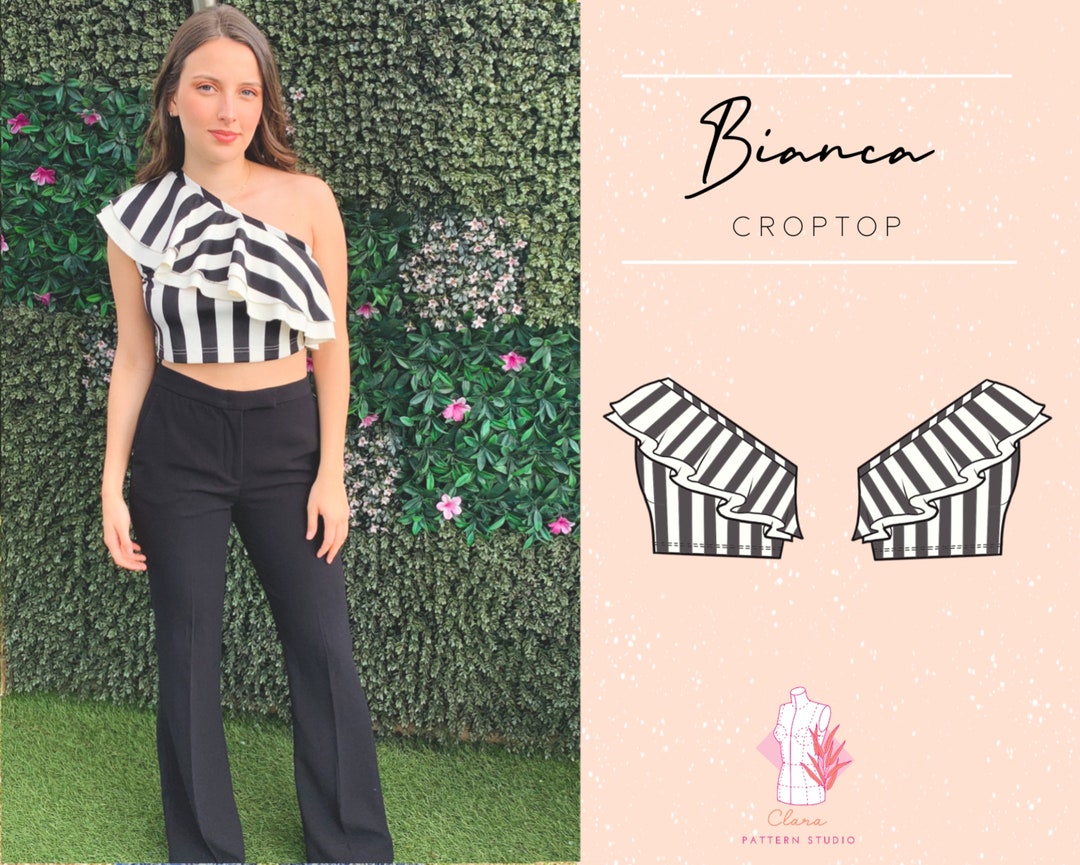 PDF Sewing Pattern Crop Top for Women/ DIY One Shoulder Top / - Etsy