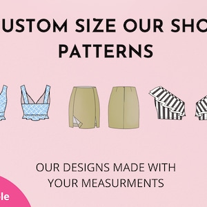 CUSTOM SIZE PATTERN / Pdf Printable Sewing Pattern : I'll Make Any ...