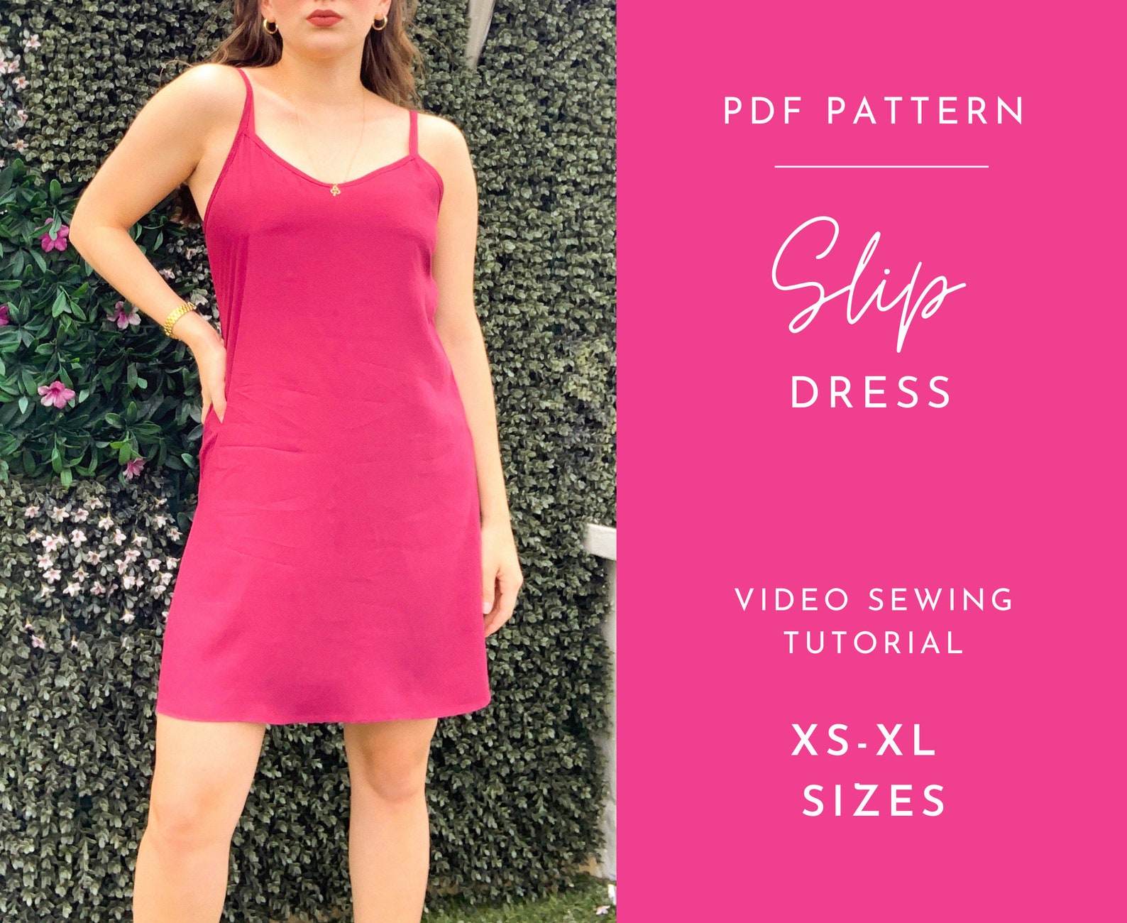 Slip Dress PDF Sewing Pattern for Women/ DIY Dress / Digital Pattern ...